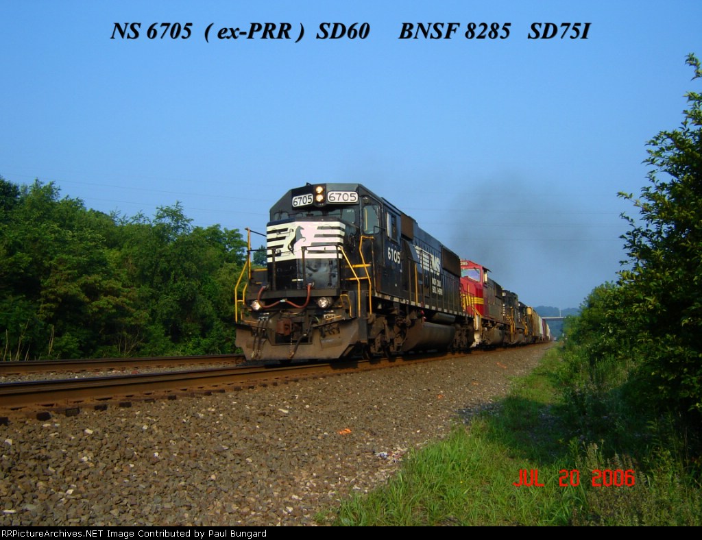NS 6705 ( ex-PRR ) SD60 07/20/2006